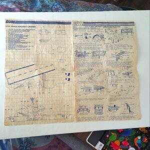 Hasbro | Other | Vintage Gijoe Uss Flagg Aircraft Carrier Instruction Blueprints 985 | Poshmark